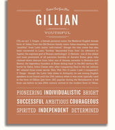 Gillian Personalized Name Meaning Art Prints – Name Stories