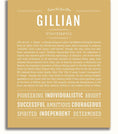 Gillian | Name Art Print – Name Stories