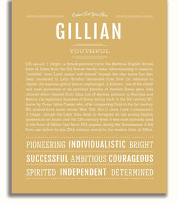 Gillian | Name Art Print – Name Stories