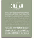 Gillian | Name Art Print – Name Stories
