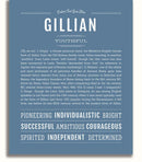 Gillian | Name Art Print – Name Stories