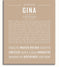 Gina | Name Art Print – Name Stories