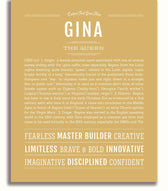 Gina | Name Art Print – Name Stories