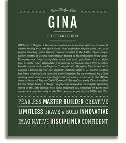 Gina | Name Art Print – Name Stories