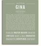 Gina | Name Art Print – Name Stories