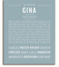 Gina | Name Art Print – Name Stories
