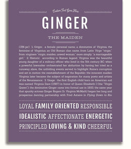 Ginger | Name Art Print – Name Stories