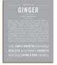 Ginger | Name Art Print – Name Stories