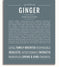 Ginger Personalized Name Meaning Art Prints – Name Stories
