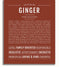 Ginger | Name Art Print – Name Stories