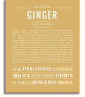 Ginger | Name Art Print – Name Stories