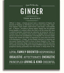 Ginger | Name Art Print – Name Stories