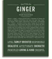 Ginger | Name Art Print – Name Stories