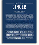 Ginger | Name Art Print – Name Stories