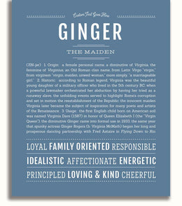 Ginger | Name Art Print – Name Stories