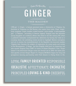 Ginger | Name Art Print – Name Stories