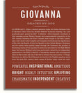 Giovanna | Name Art Print – Name Stories