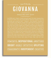Giovanna | Name Art Print – Name Stories