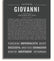 Giovanni | Name Art Print - Personalized Custom Gifts – Name Stories