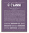 Giovanni | Name Art Print - Personalized Custom Gifts – Name Stories