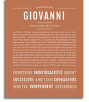 Giovanni | Name Art Print – Name Stories