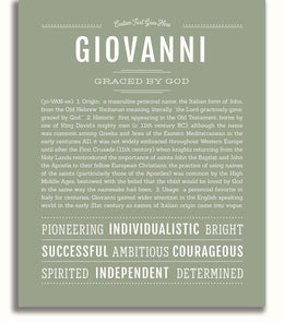 Giovanni | Name Art Print – Name Stories