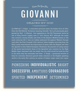 Giovanni | Name Art Print – Name Stories