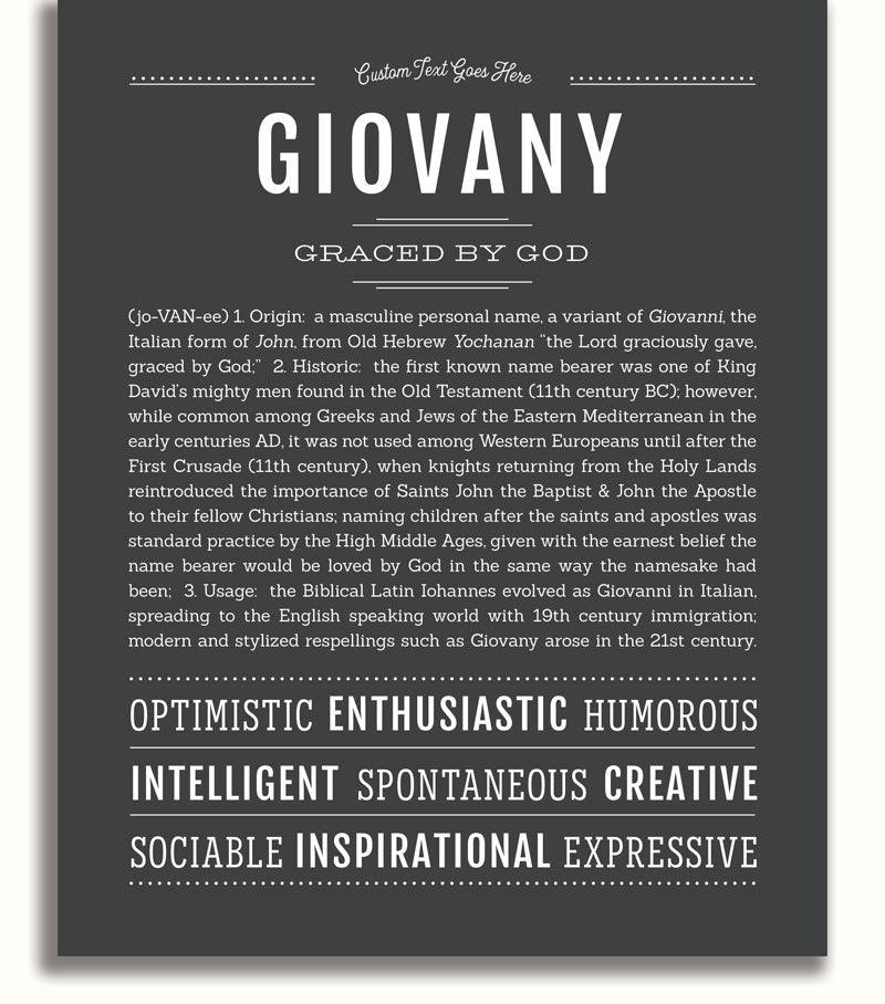 Giovany | Name Art Print – Name Stories