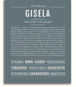 Gisela | Name Art Print – Name Stories
