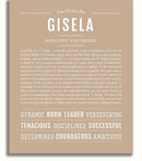 Gisela | Name Art Print – Name Stories