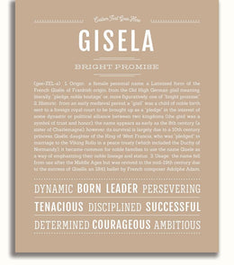 Gisela | Name Art Print – Name Stories