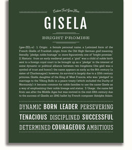 Gisela | Name Art Print – Name Stories