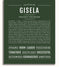 Gisela | Name Art Print – Name Stories