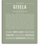 Gisela | Name Art Print – Name Stories
