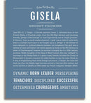 Gisela | Name Art Print – Name Stories