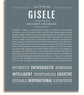 Gisele Personalized Name Meaning Art Prints – Name Stories