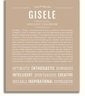 Gisele | Name Art Print – Name Stories