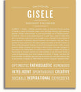 Gisele | Name Art Print – Name Stories