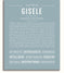 Gisele Personalized Name Meaning Art Prints – Name Stories