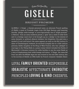 Giselle | Name Art Print – Name Stories