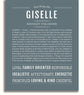 Giselle Personalized Name Meaning Art Prints – Name Stories