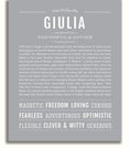 Giulia | Name Art Print – Name Stories