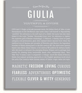 Giulia | Name Art Print – Name Stories
