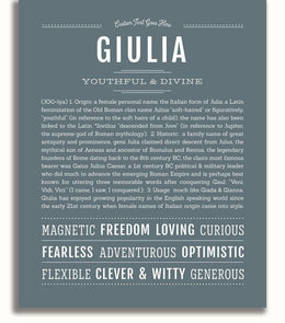 Giulia | Name Art Print – Name Stories