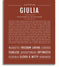 Giulia Personalized Name Meaning Art Prints – Name Stories