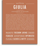 Giulia | Name Art Print – Name Stories