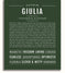 Giulia | Name Art Print – Name Stories
