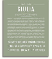 Giulia | Name Art Print – Name Stories