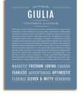 Giulia | Name Art Print – Name Stories