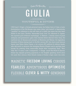 Giulia | Name Art Print – Name Stories